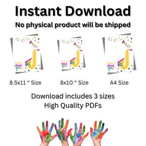 Mardi Gras Handprint Craft, Mardi Gras Handprint Art, Printable ...