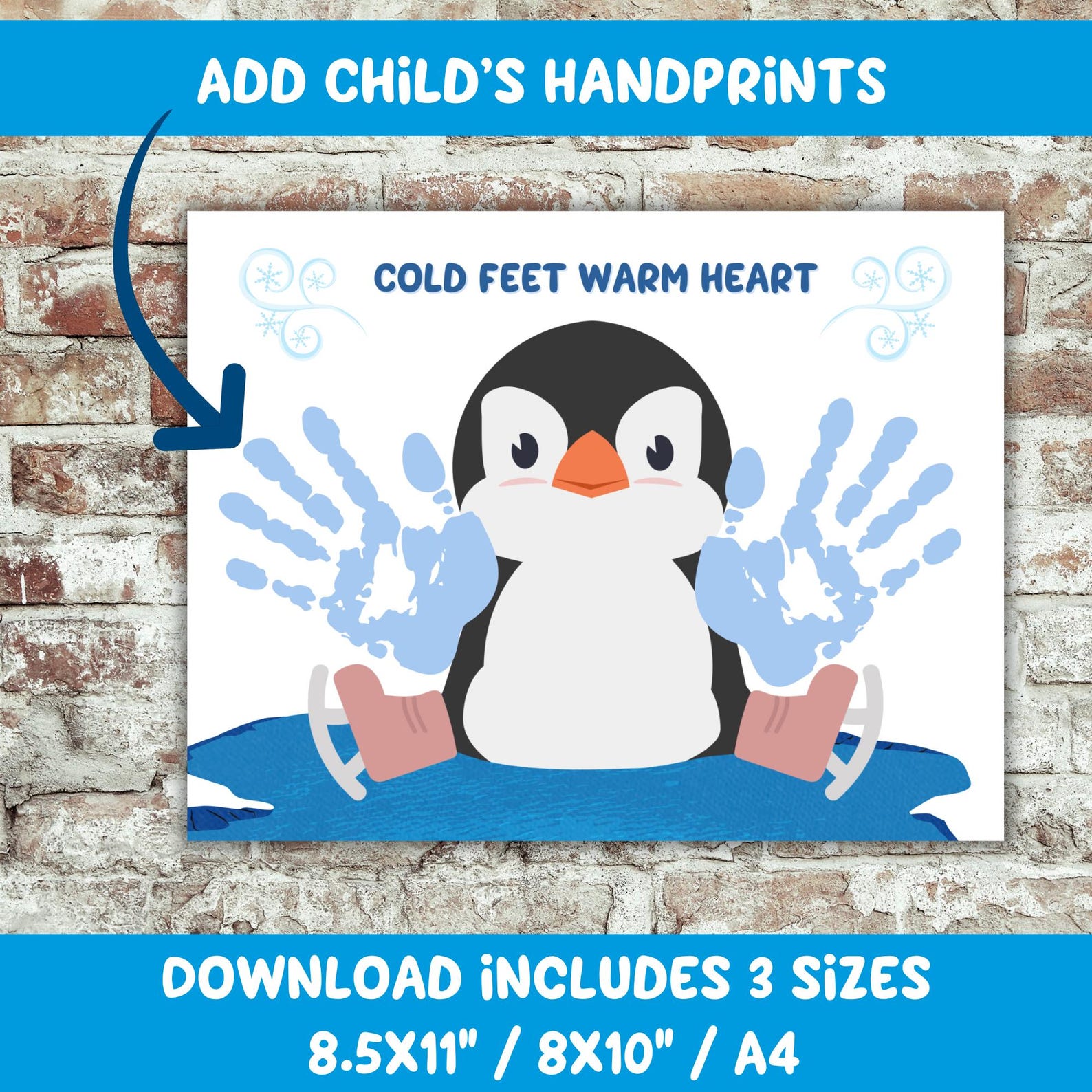 Winter Handprint Craft Bundle, Handprint Art, Printable Activity for ...