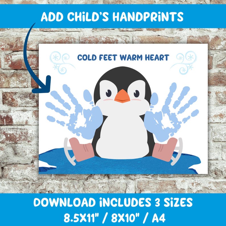 Winter Handprint Craft Bundle, Handprint Art, Printable Activity for ...