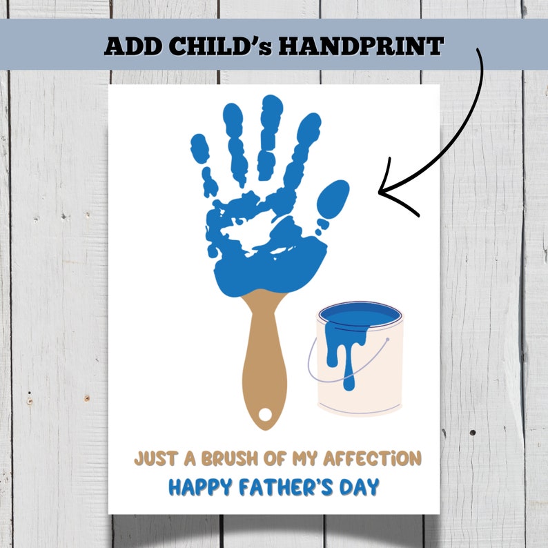 Father's Day Handprint Craft, Preschool Kids Baby Toddler Activity ...