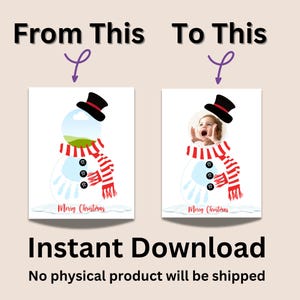 Christmas Handprint Art, Photo Craft, Preschool Activity, Toddler ...