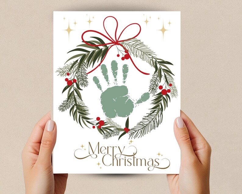 Christmas Handprint Craft, Handprint Art, Christmas Wreath, Christmas ...
