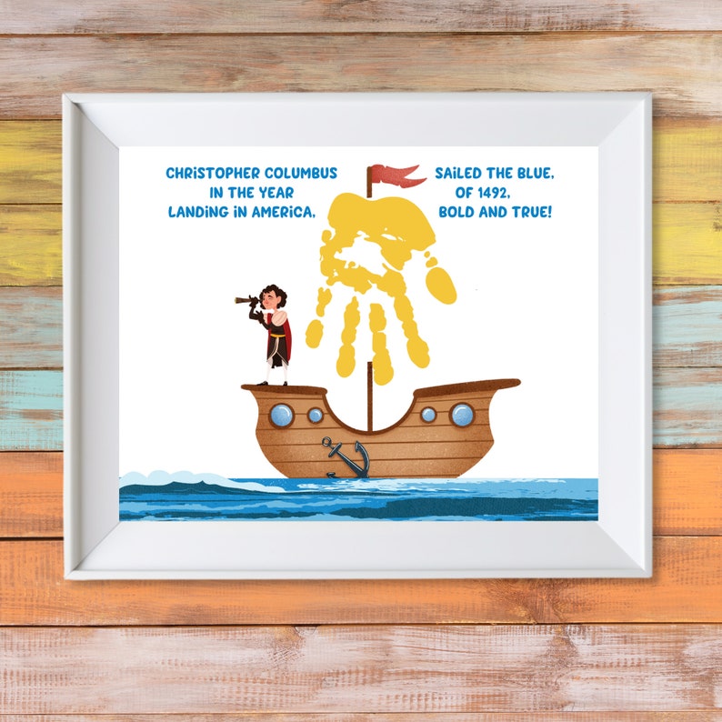 Columbus Day Handprint Craft, Handprint Art, Columbus Day Activity ...
