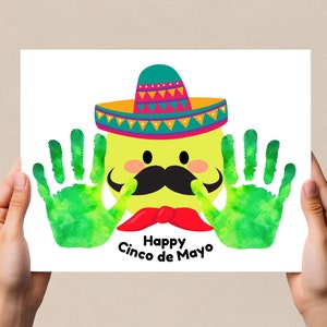 Cinco De Mayo Handprint Craft, Preschool Kids Baby Toddler Activity ...