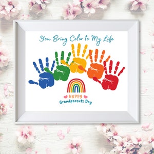 Grandparent's Day Handprint Art, Preschool Handprint Craft Activity for ...