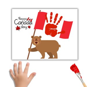 Canada Day Handprint Art, Handprint Craft Activity for Toddler Baby ...