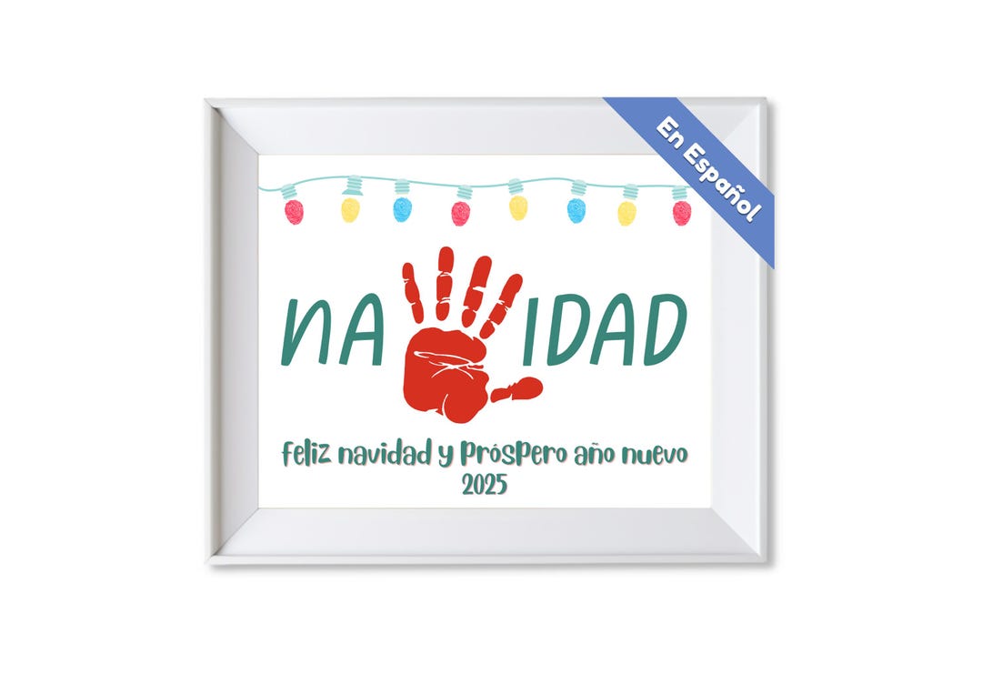 Christmas Handprint Art, Feliz Navidad Handprint, Spanish Preschool ...