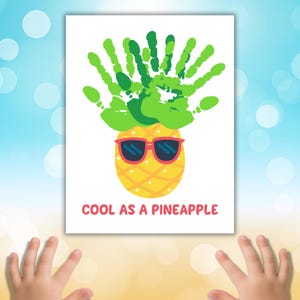 Summer Handprint Craft, Handprint Art, Pineapple Handprint, Baby ...