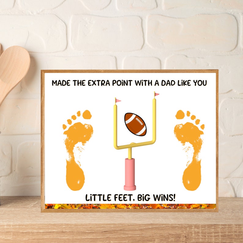 Football Footprint Art, Fall Football Footprint Craft for Babies ...