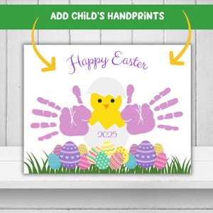 Easter Handprint Craft, Handprint Art, Easter Keepsake, Baby Handprint ...