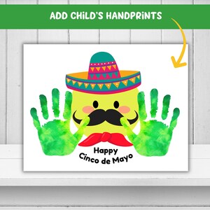 Cinco De Mayo Handprint Craft, Preschool Kids Baby Toddler Activity ...