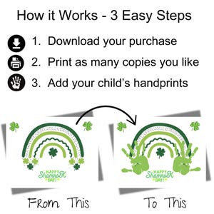 St Patrick's Day Handprint Craft, St Patrick's Day Handprint Art ...