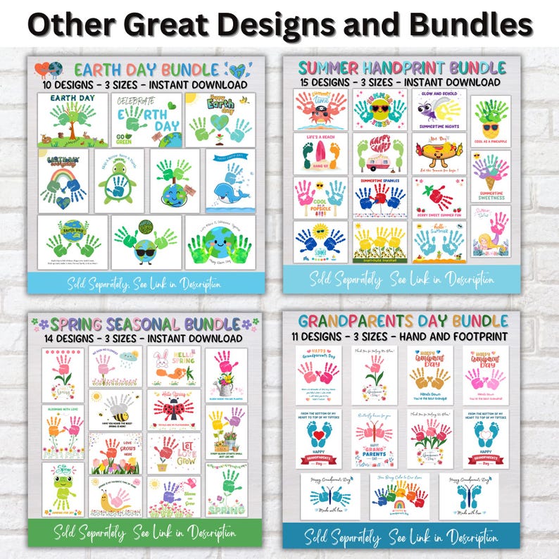 Holi Handprint Bundle, Holi Handprint Craft, Preschool Handprint ...