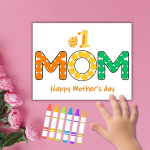 Mother's Day Dot Marker #1 MOM Shaped Page for Preschoolers. Mother's ...
