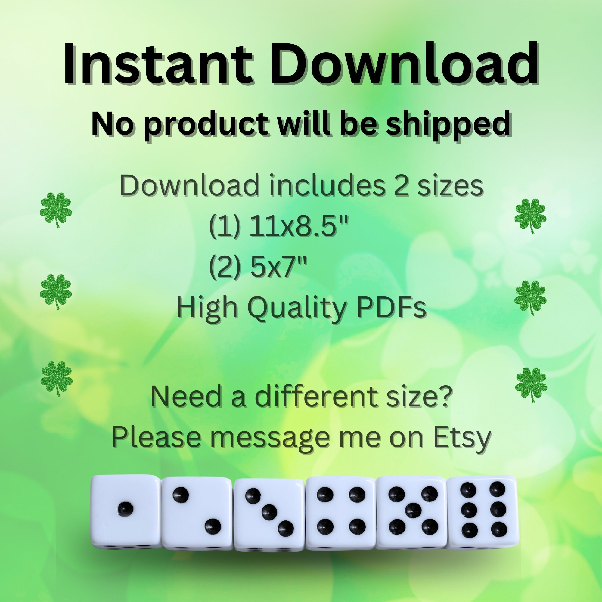 Roll a Shamrock Game, St. Patrick's Day Dice Game. St Patrick's Day ...