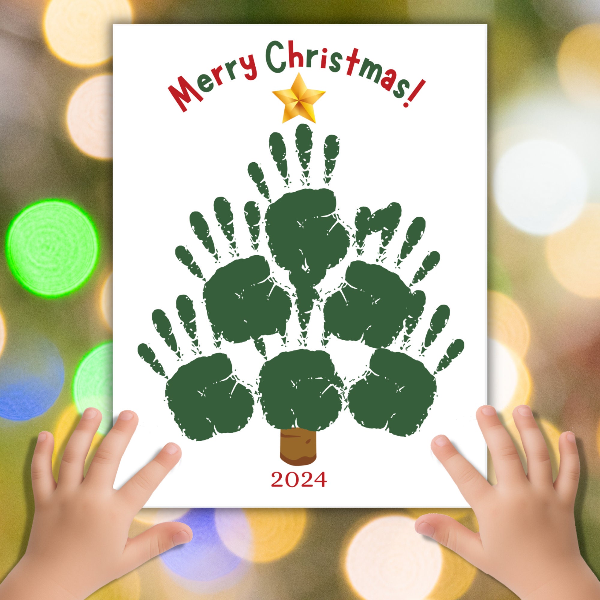 Christmas Handprint Craft, Handprint Art, Christmas Tree Craft ...