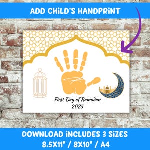 Ramadan Handprint Bundle, Ramadan Mubarak Handprint Craft, Preschool ...