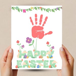 Easter Handprint Craft, Easter Handprint Keepsake, Toddler Handprint ...