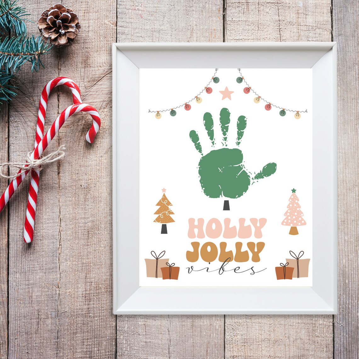 Christmas Handprint Craft, Handprint Art, Holly Jolly Vibe, Christmas ...