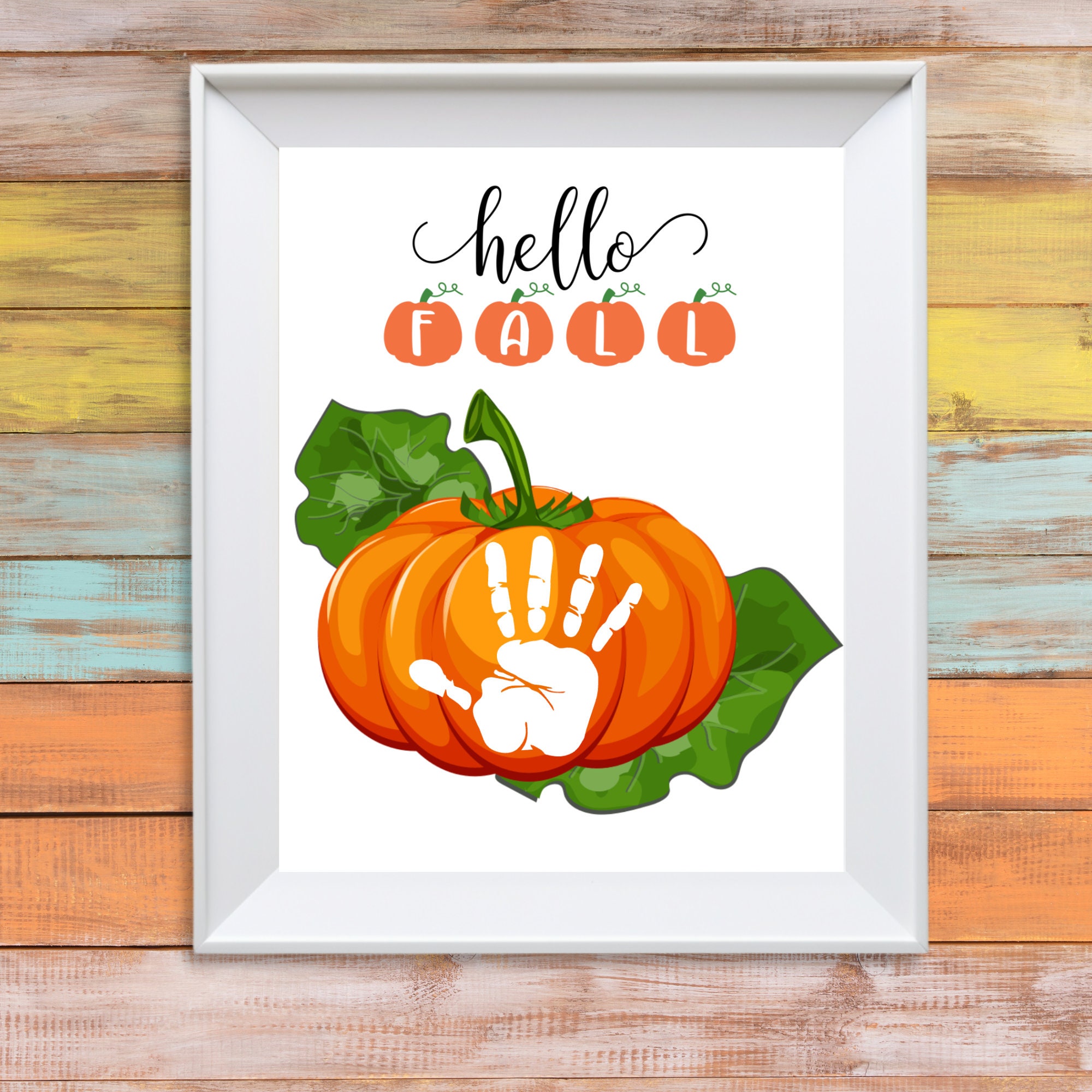 Fall Handprint Art, Autumn Handprint Craft, Toddler Handprint ...