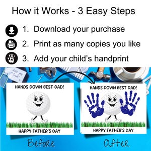 Father's Day Handprint Craft, Toddler Handprint, Preschool Activity ...