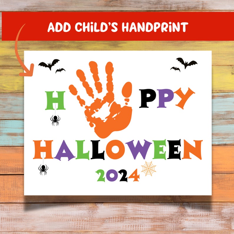 Halloween Handprint Art, Handprint Craft, Happy Halloween Preschool ...
