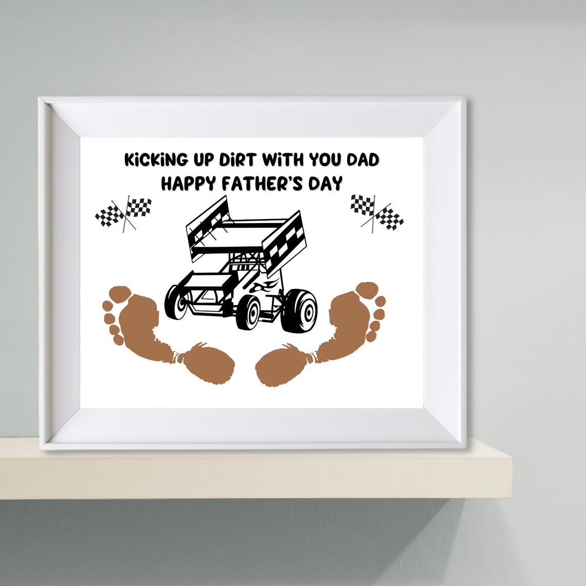 Race Car Footprint Art. Sprint Race Car Craft for Babies Toddlers Kids ...
