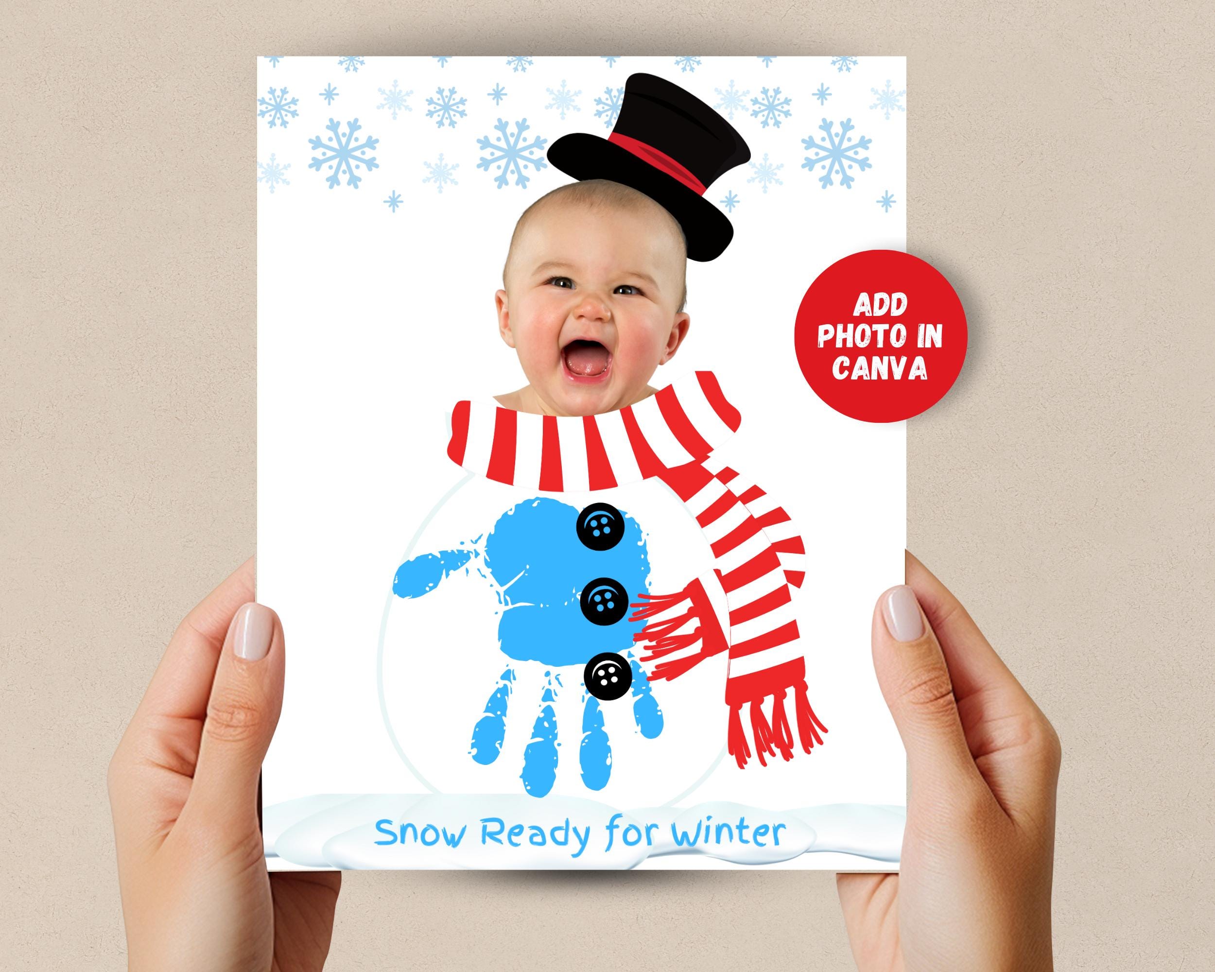 Winter Handprint Craft, Photo Craft, Preschool Activity, Toddler ...