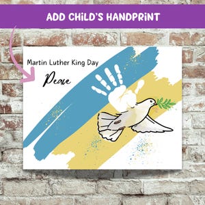 Martin Luther King Handprint Art, Handprint Craft, Printable Activity ...