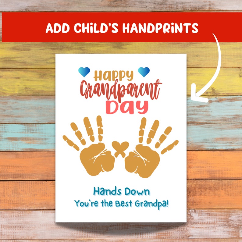 Grandparent Handprint Art, Handprint Craft for Babies, Toddlers ...