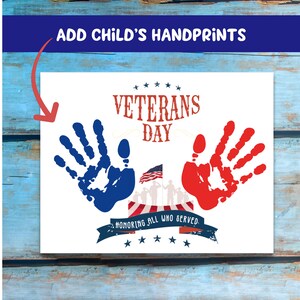 Veterans Day Handprint Art, Veterans Day Handprint Craft, Honoring All ...