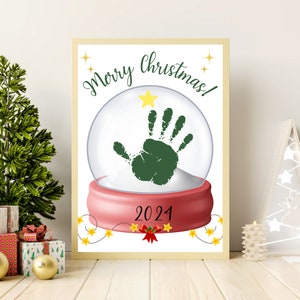 Christmas Handprint Craft, Handprint Art, Christmas Snow Globe ...