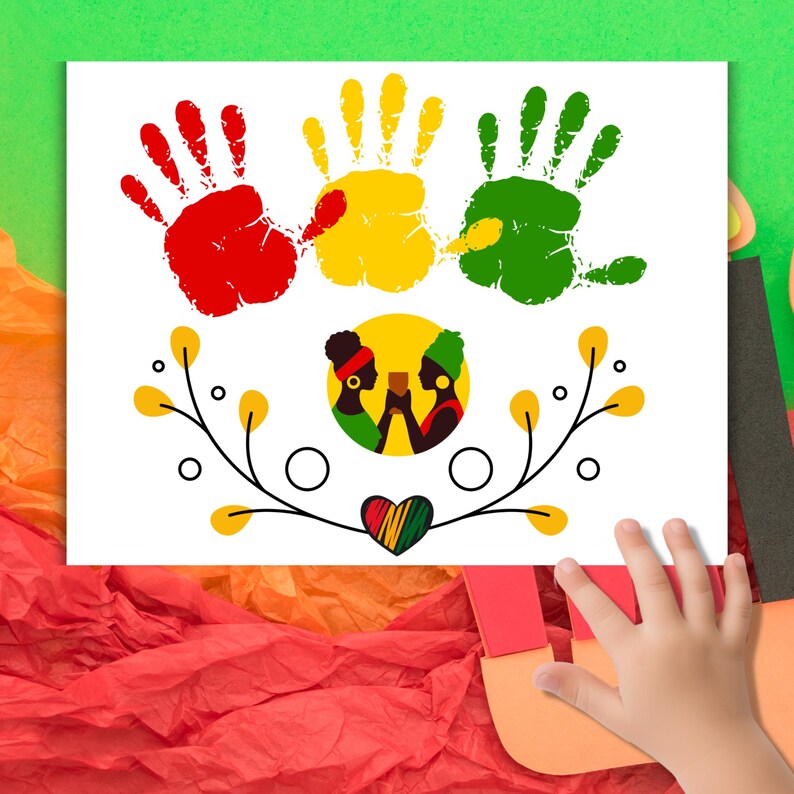 Kwanzaa Handprint Craft, Kwanzaa Handprint Art, Handprint Activity ...