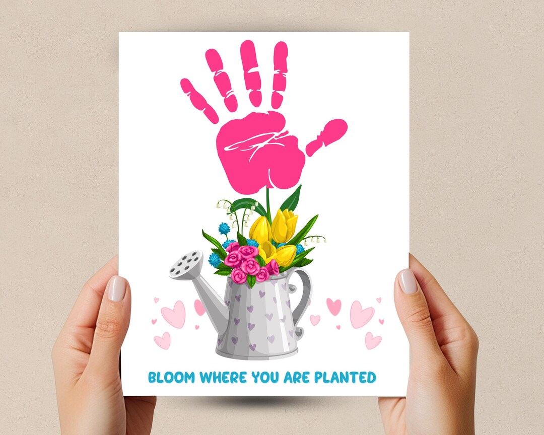 Spring Handprint Craft, Spring Keepsake Handprint, Spring Handprint ...