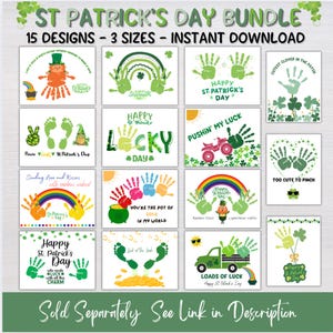 St Patrick's Day Handprint Craft, St Patrick's Day Rainbow Wishes, St ...
