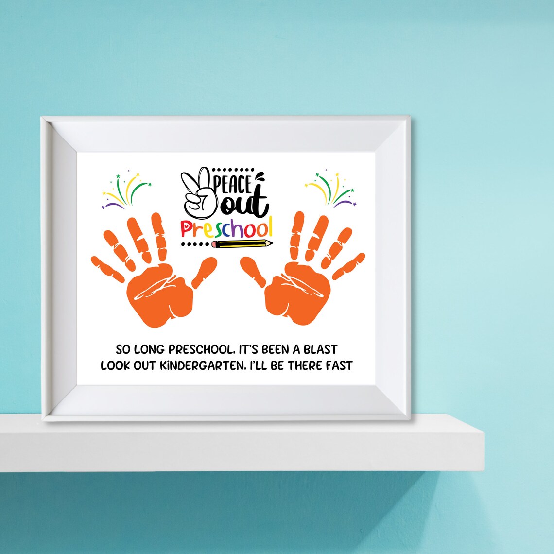 Preschool Handprint Art Craft, Last Day of Preschool, Preschool ...