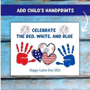Labor Day Handprint Art, Labor Day Craft Activity, Preschool Activity ...