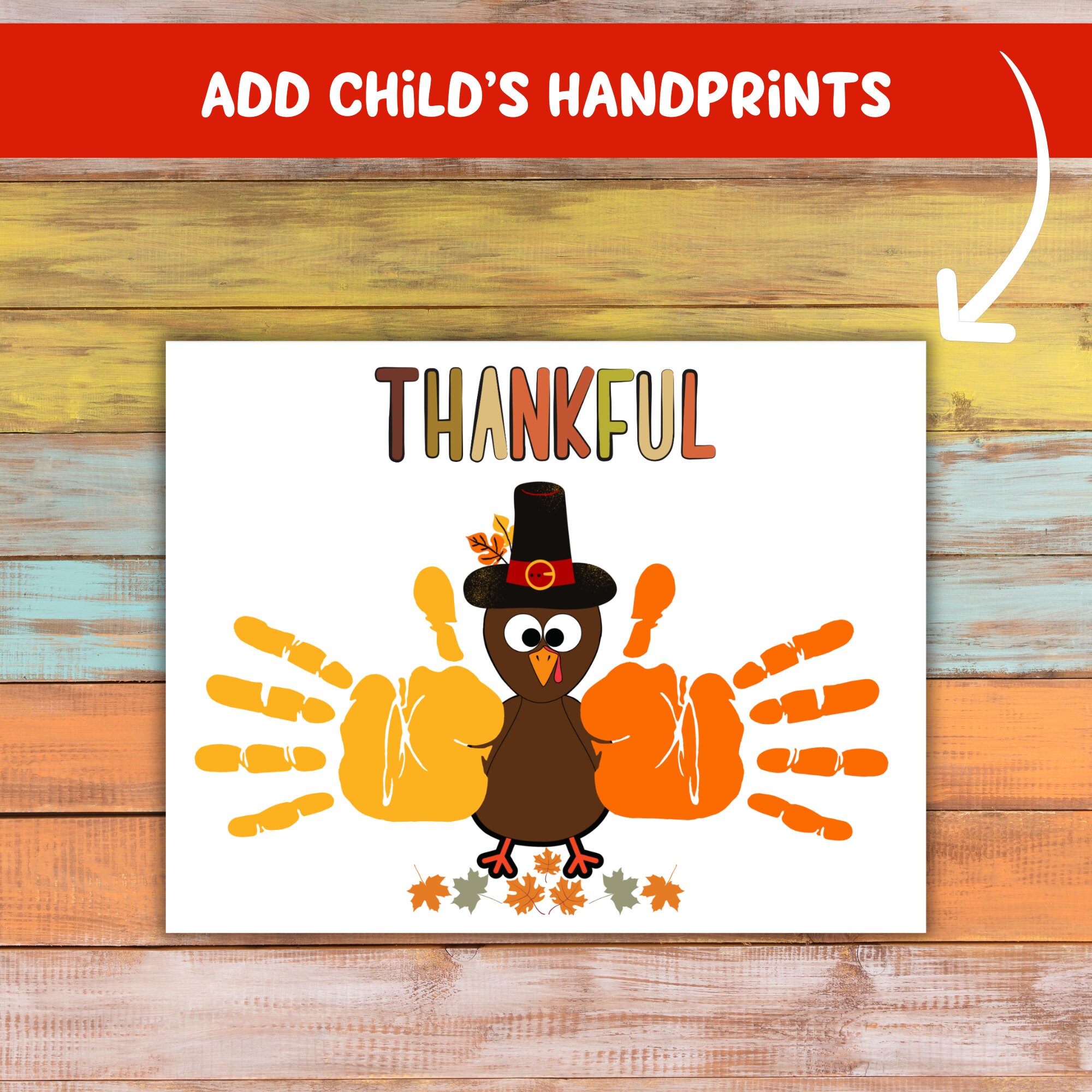 Thanksgiving Handprint Craft, Handprint Art, Preschool Activity for ...