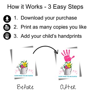 Spring Handprint Craft, Spring Keepsake Handprint, Spring Handprint ...
