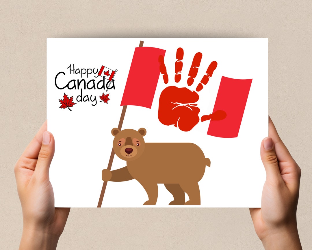 Canada Day Handprint Art, Handprint Craft Activity for Toddler Baby ...