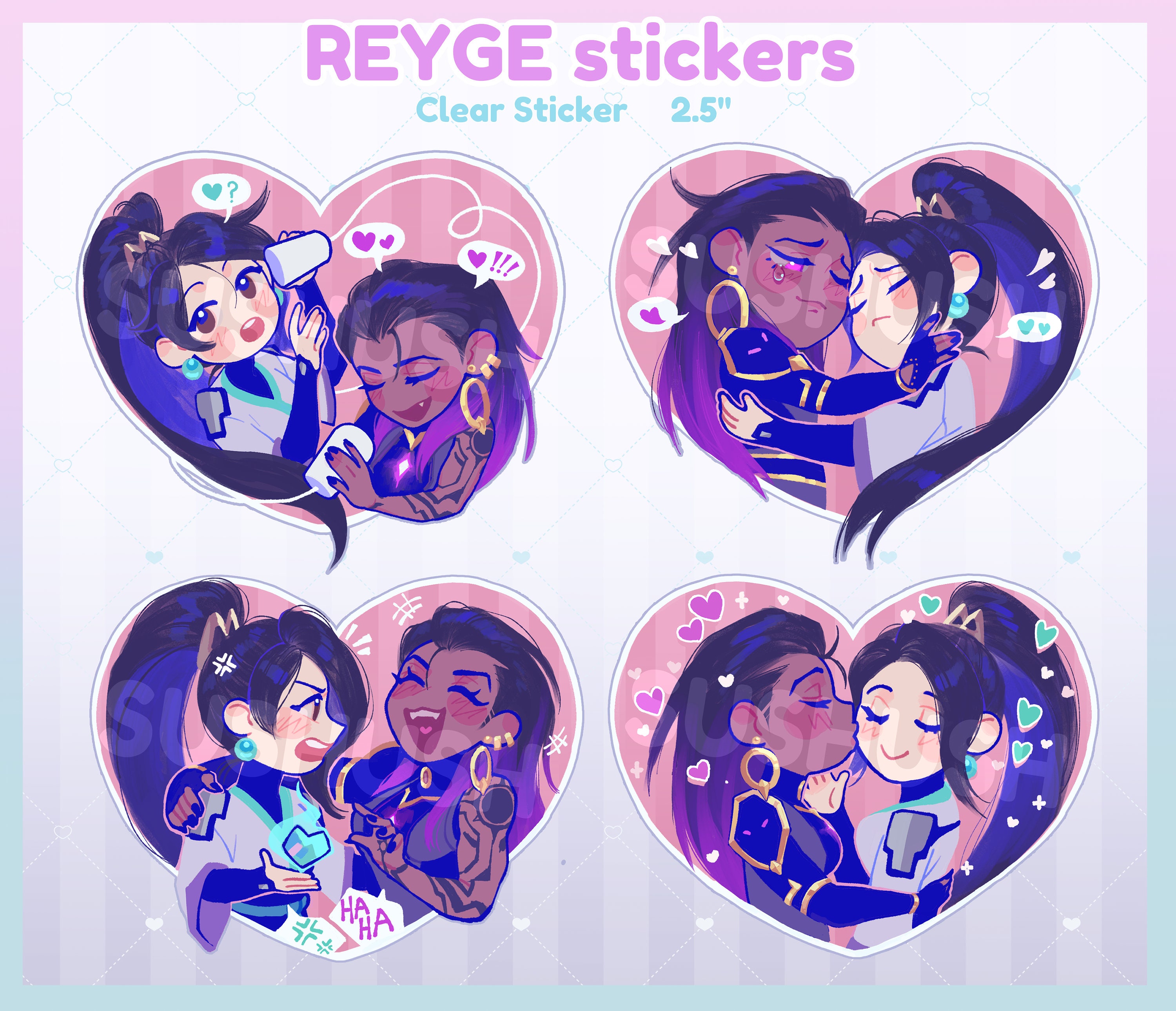 VALORANT | REYGE | Sage, Reyna | 2.5" Clear Stickers - Etsy