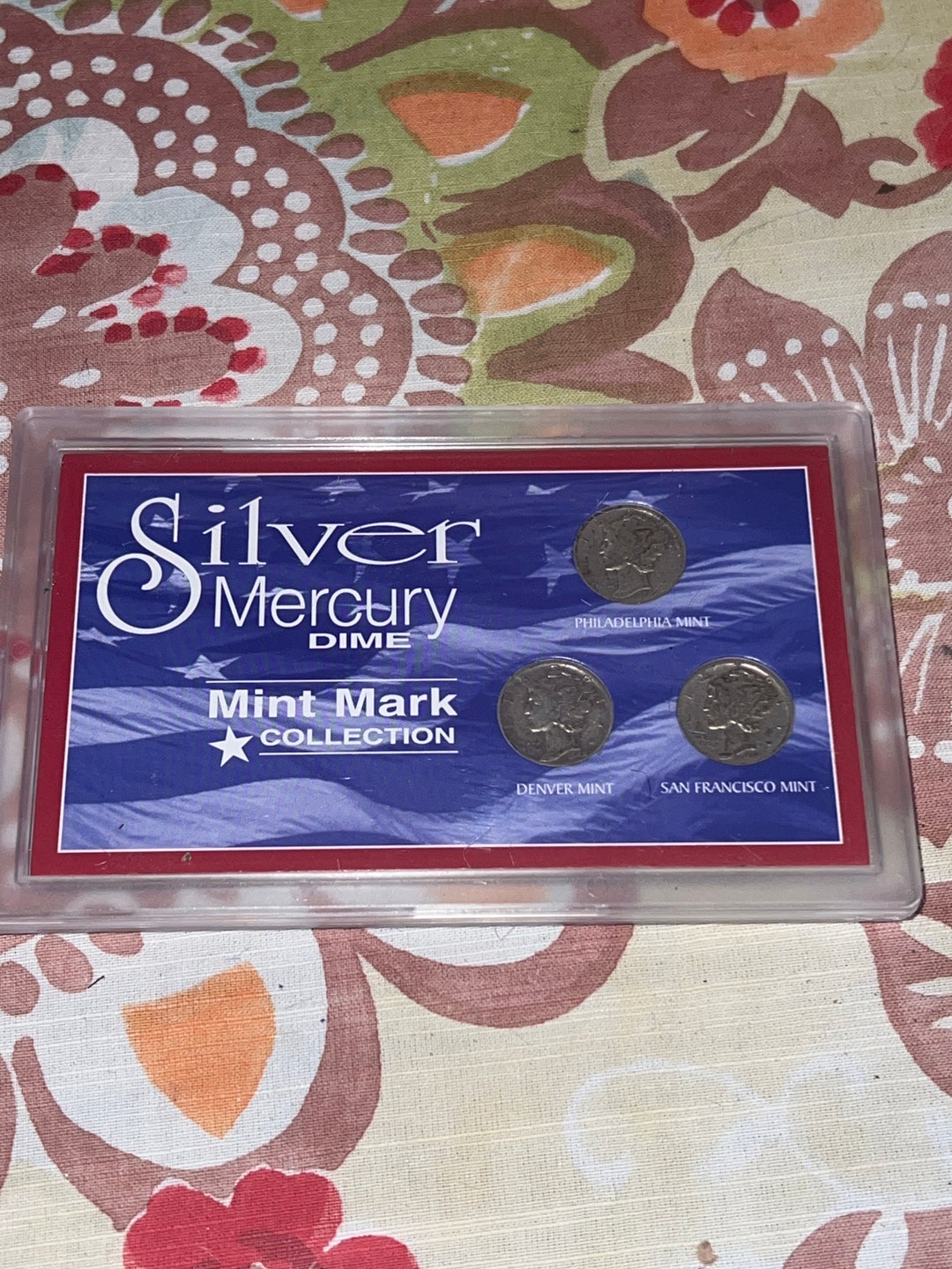 Vintage Silver Mercury Dime Mint Mark Collection is in Original Plastic ...