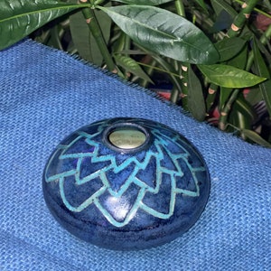 Vintage Studio Pottery Round Vase UNIQUE - Etsy