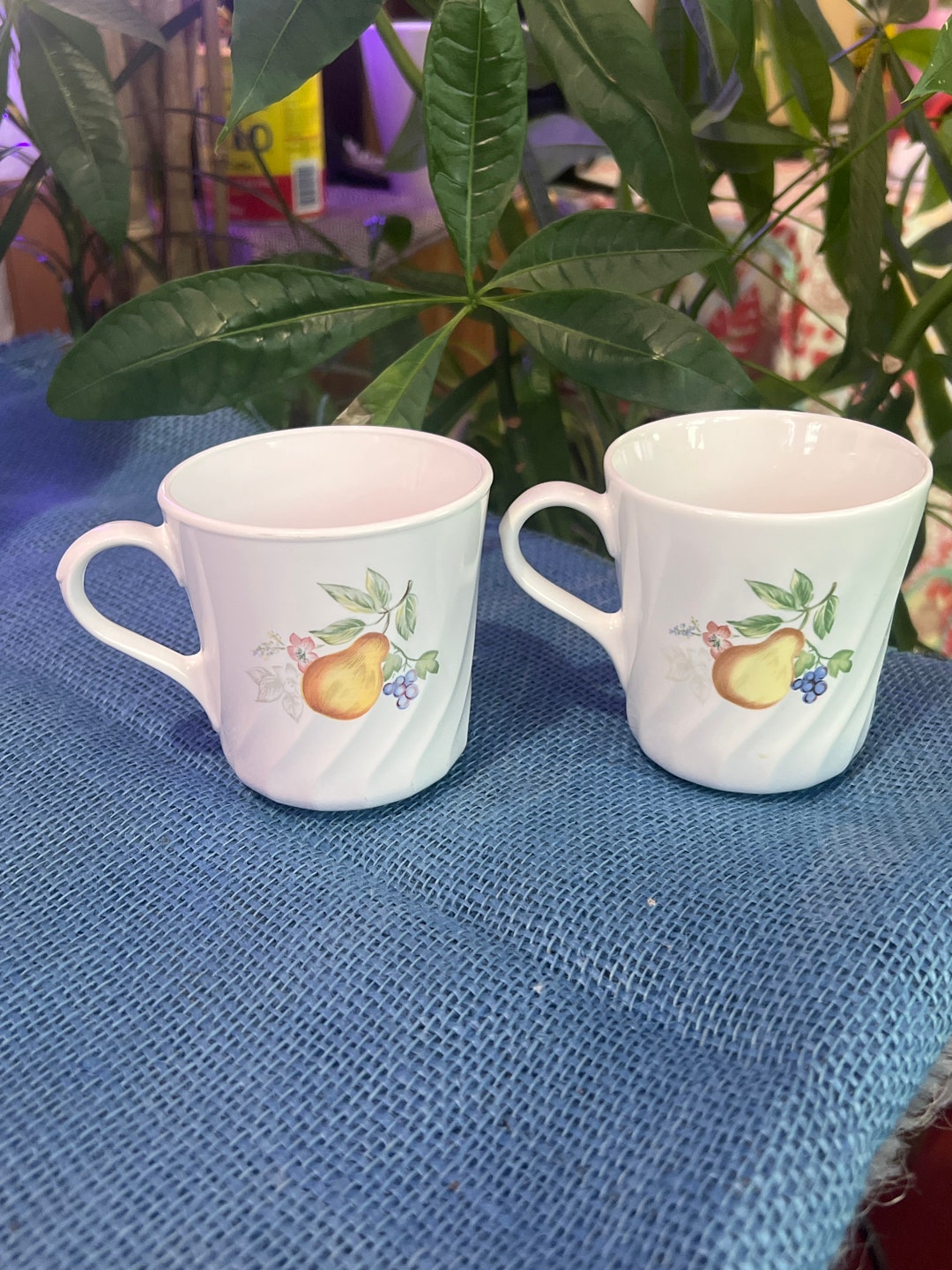 Vintage 3 Cups With Fruit Corningware & Corelle Stoneware - Etsy