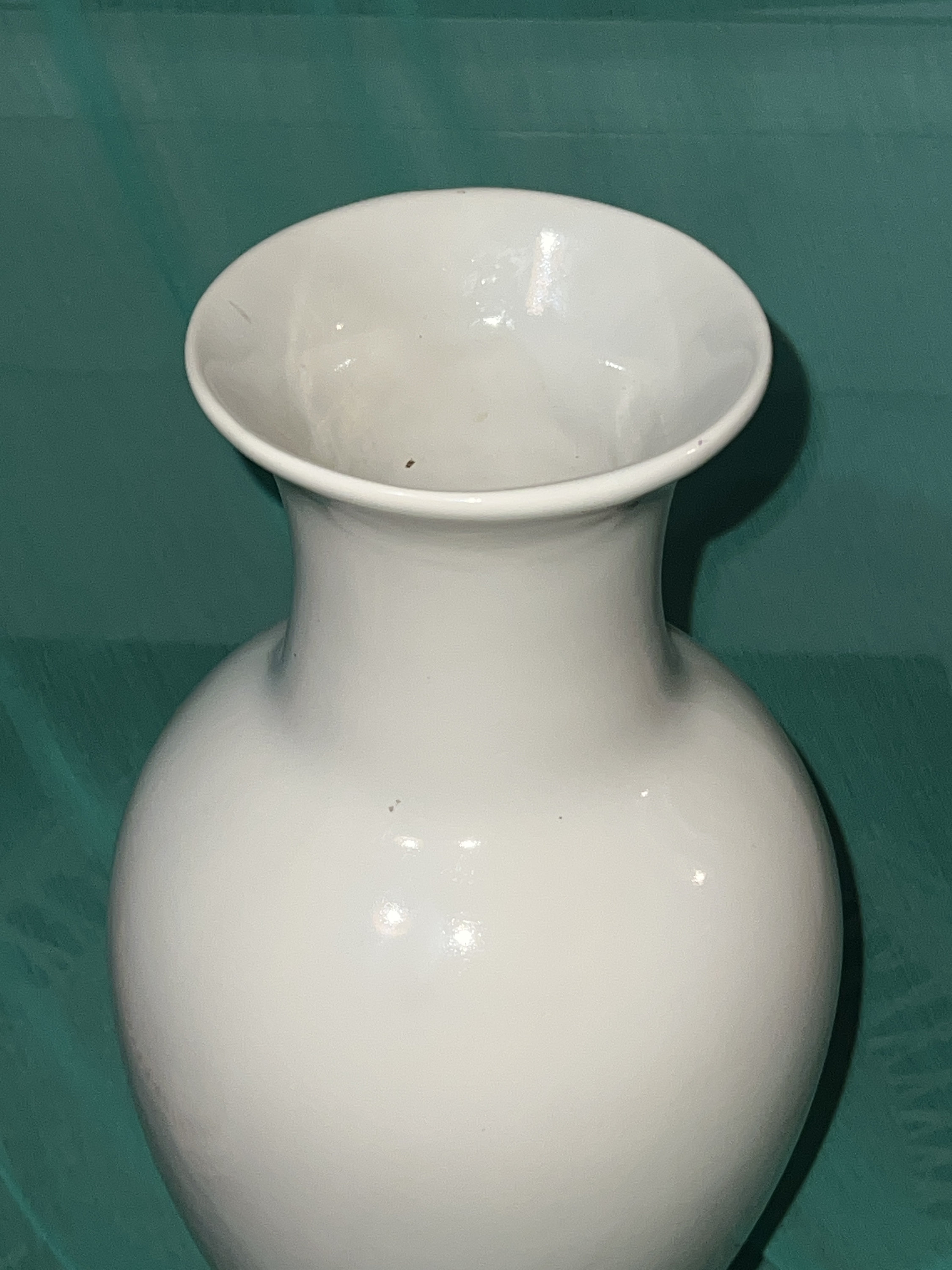 Vintage Large White Ceramic Vase, 13 Tall, Minimalism Style Decoration ...