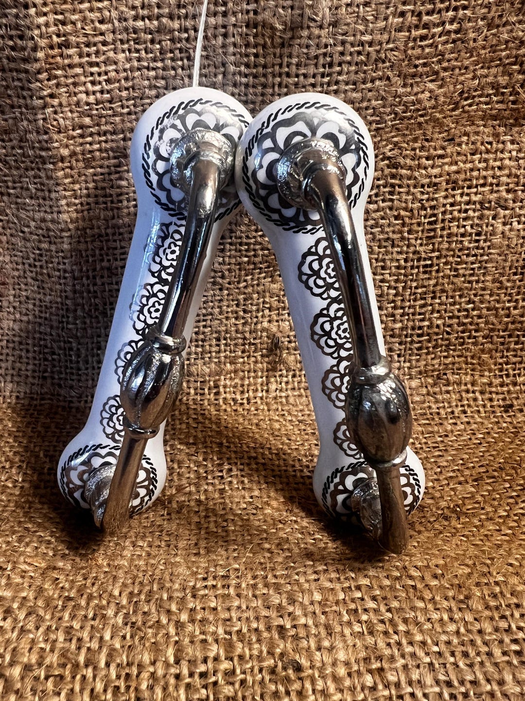 DRAWER Cabinet 2 HANDLE/PULLS Beautiful Porcelian With Pretty ...