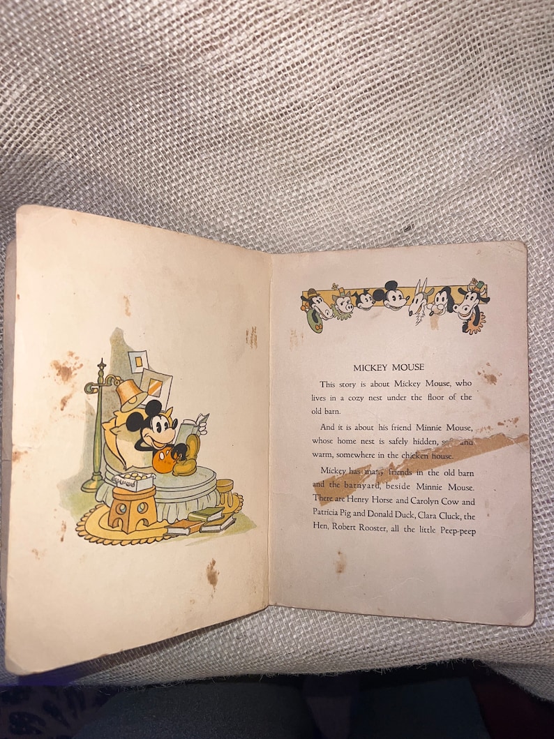 1931 the Adventures of Mickey Mouse: Book 1, Rar1931 Vintage 1st ...