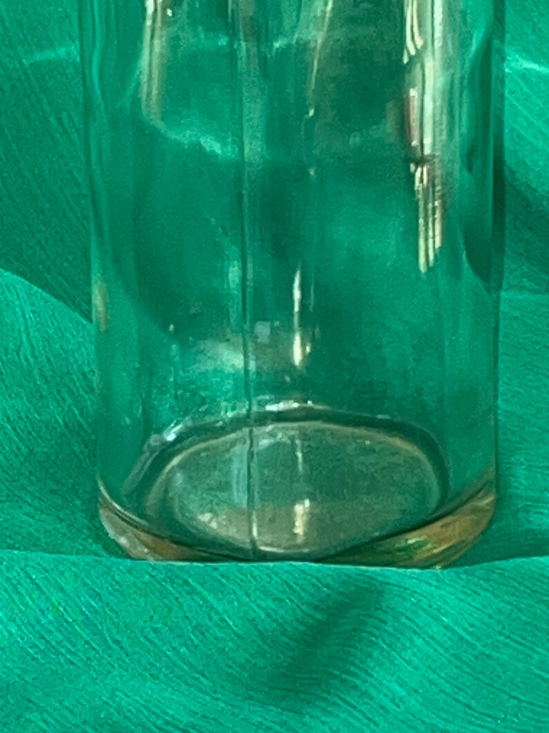 Antique Clamp Old Glass Jar Tall and Slim With BUBBLES and STRAW LINES ...