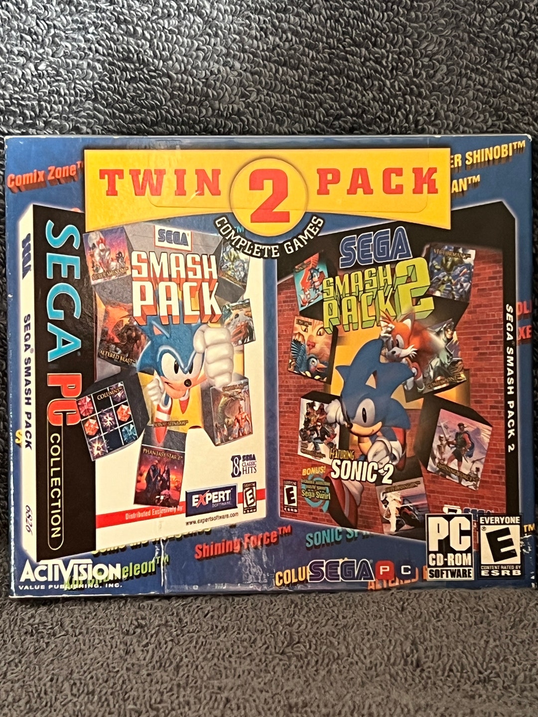 SONIC Twin Pack Sega Smash Pack 1 & 2 Sonic by Activision Pc, CD-ROM ...
