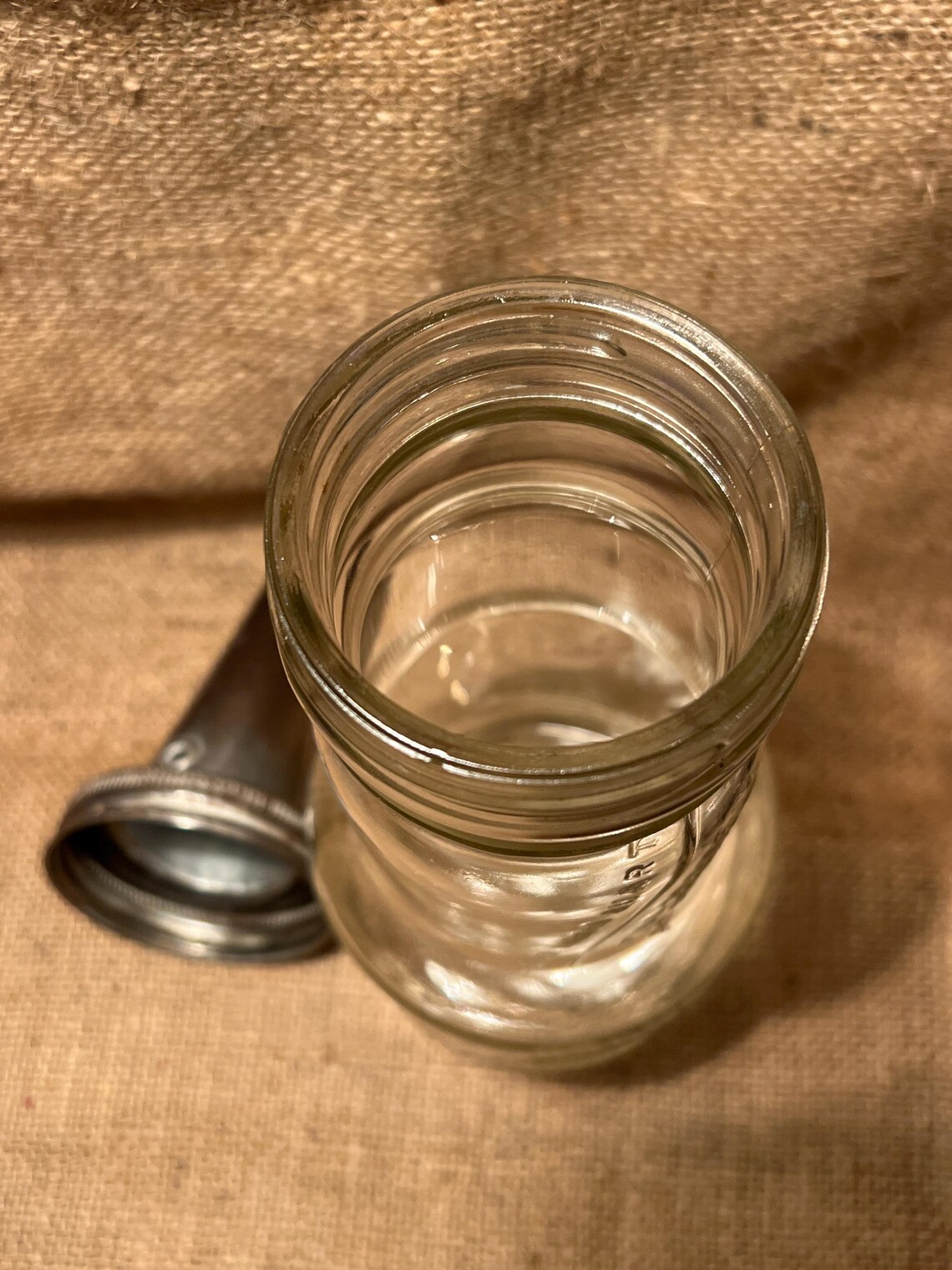 GLASS Quart OIL Bottle BOE Mfg Co. Metal Spout Glass Motor Oil ...